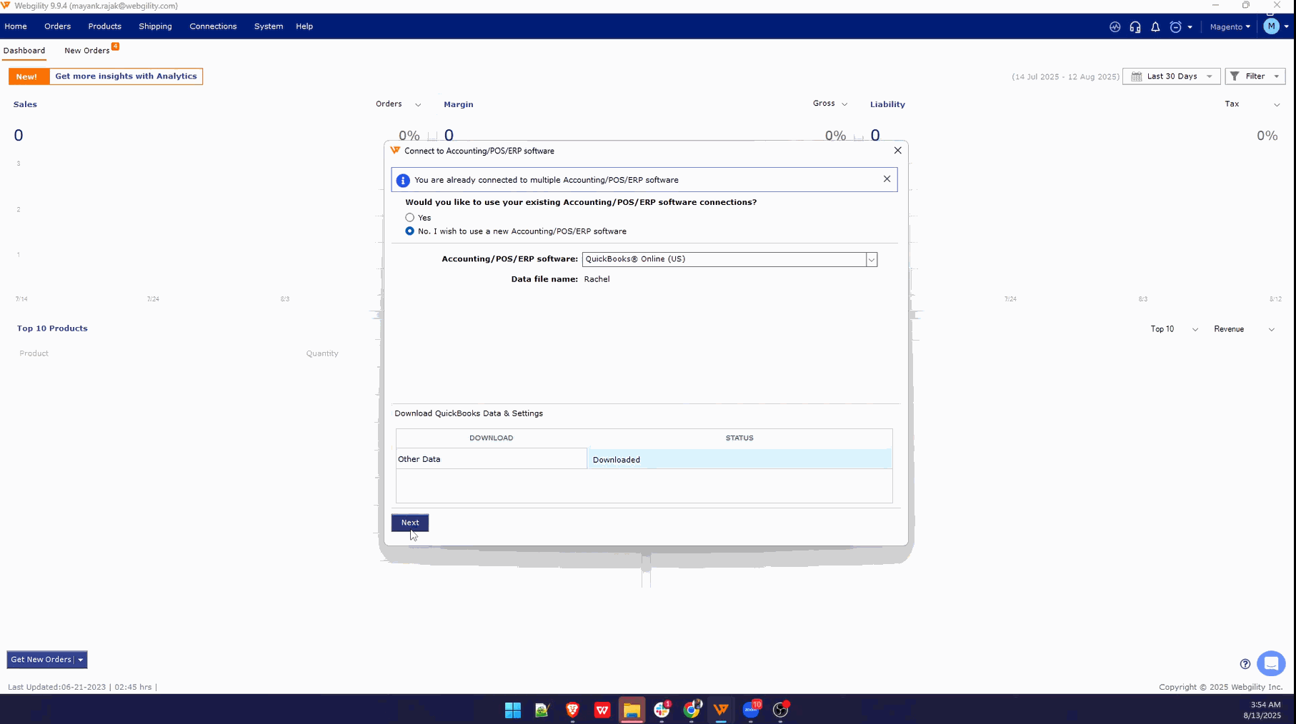 How to Connect Webgility Desktop to QuickBooks Online