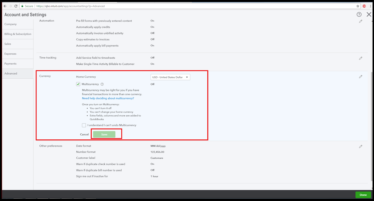 How to set up Multicurrency in QuickBooks Online