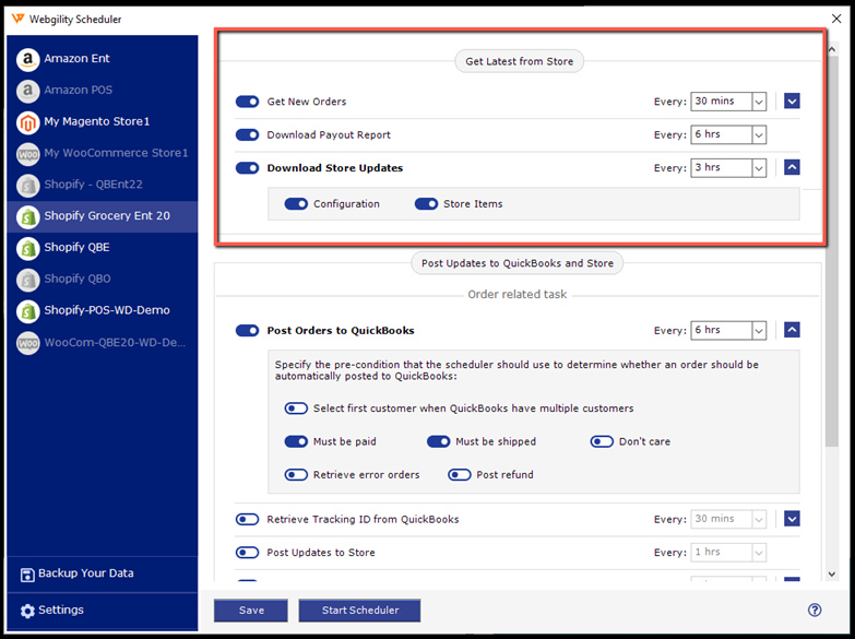Scheduler Settings Overview