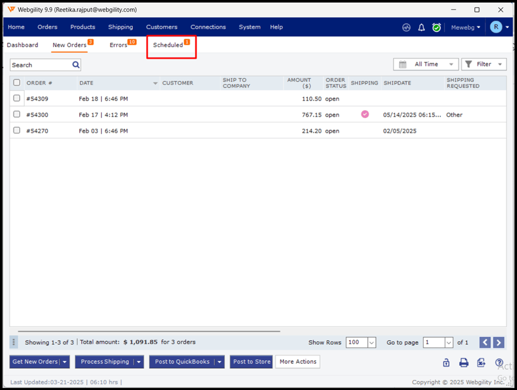 Scheduler Settings Overview