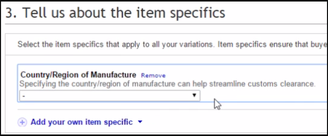 How to Create Product Variations in eBay
